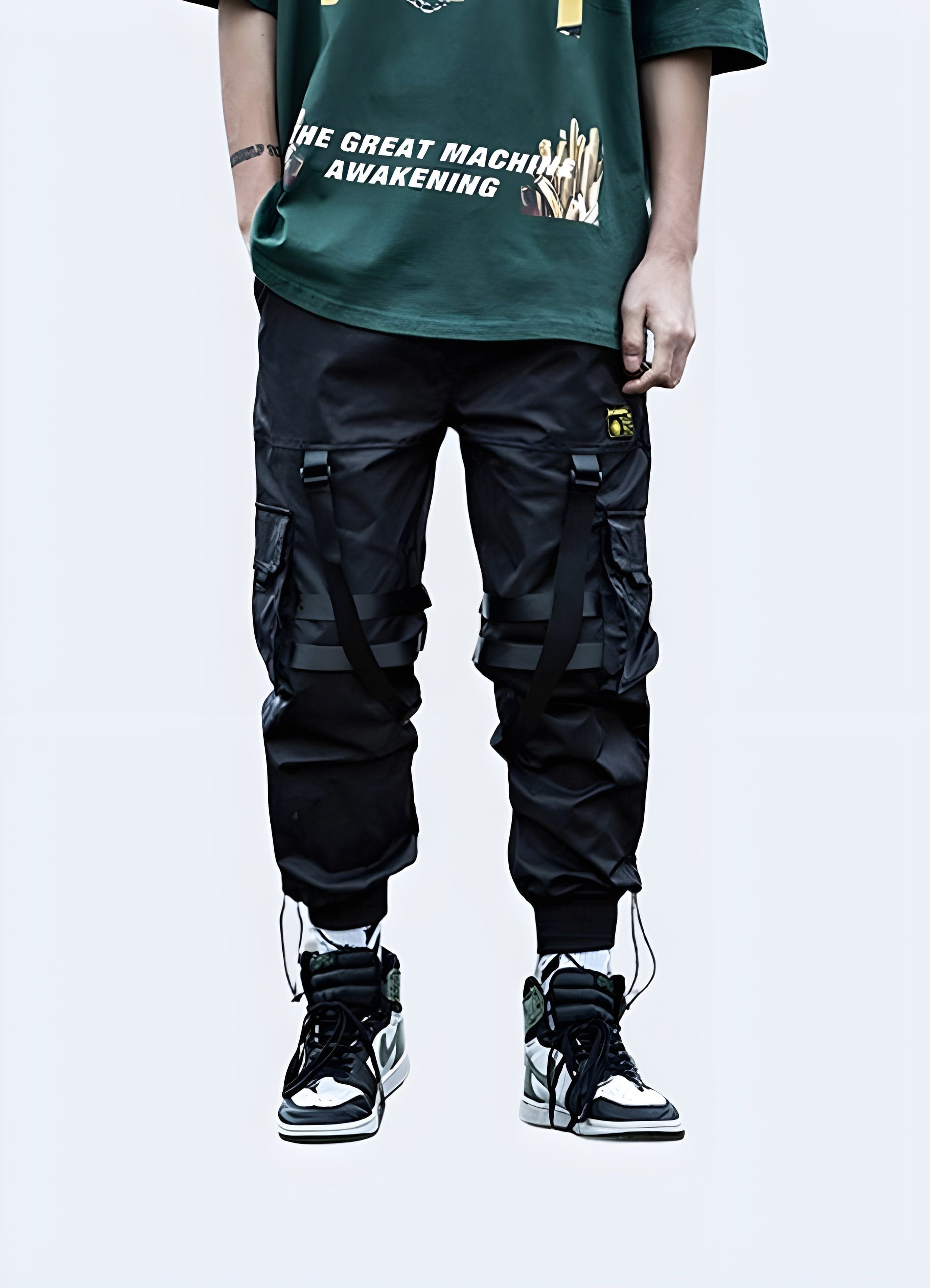 Multi Pocket Cargo Pants Blackout Techwear UK Multi Pocket Cargo Pants Blackout Techwear UK