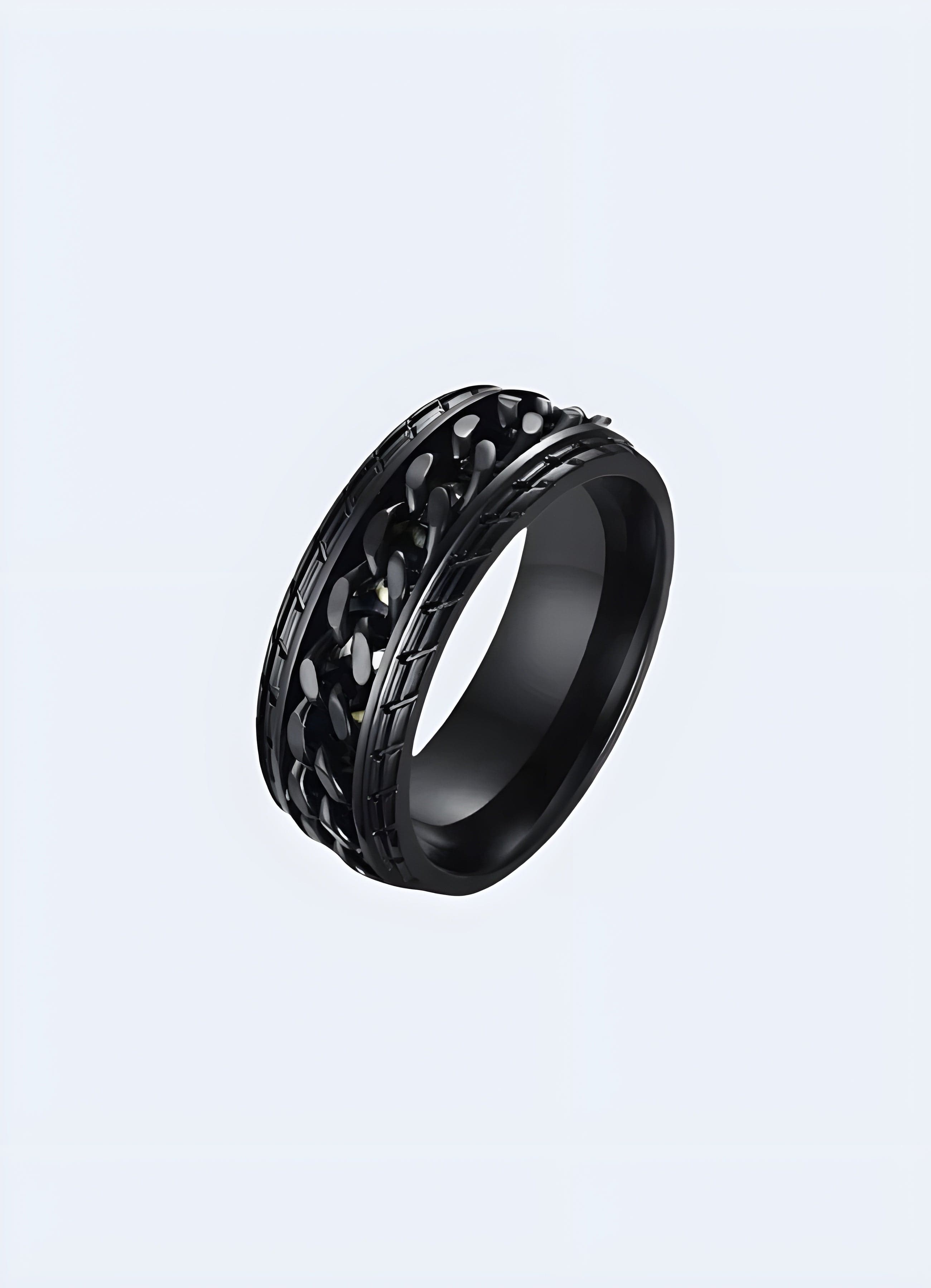 Black Chain Ring – Blackout Techwear UK