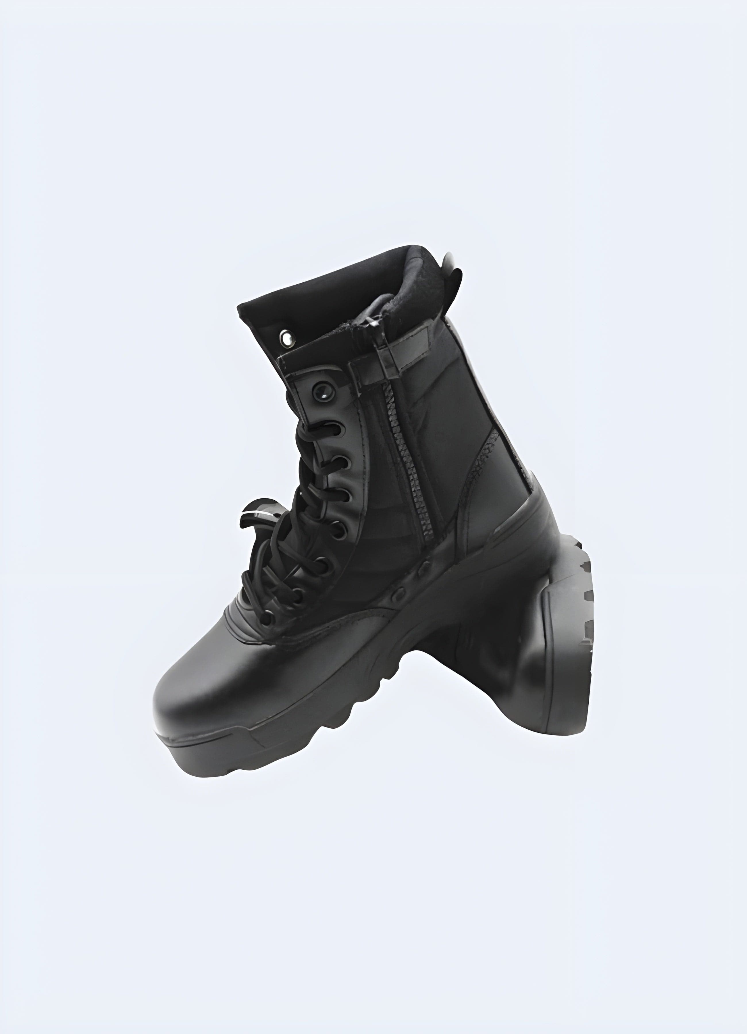 Black Techwear Boots with Side Zip – Blackout Techwear UK
