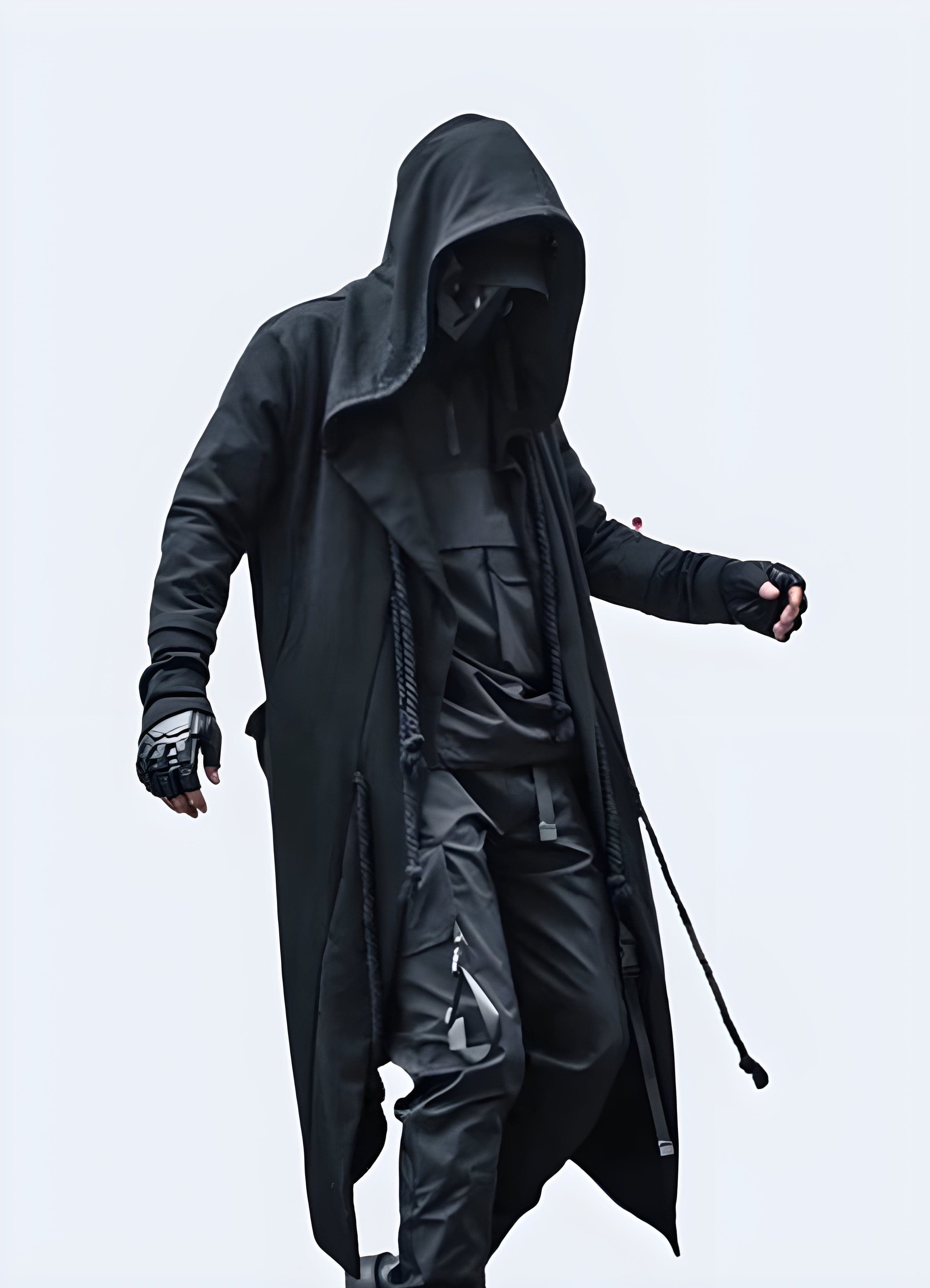 Hooded Technical Cloak – Blackout Techwear UK