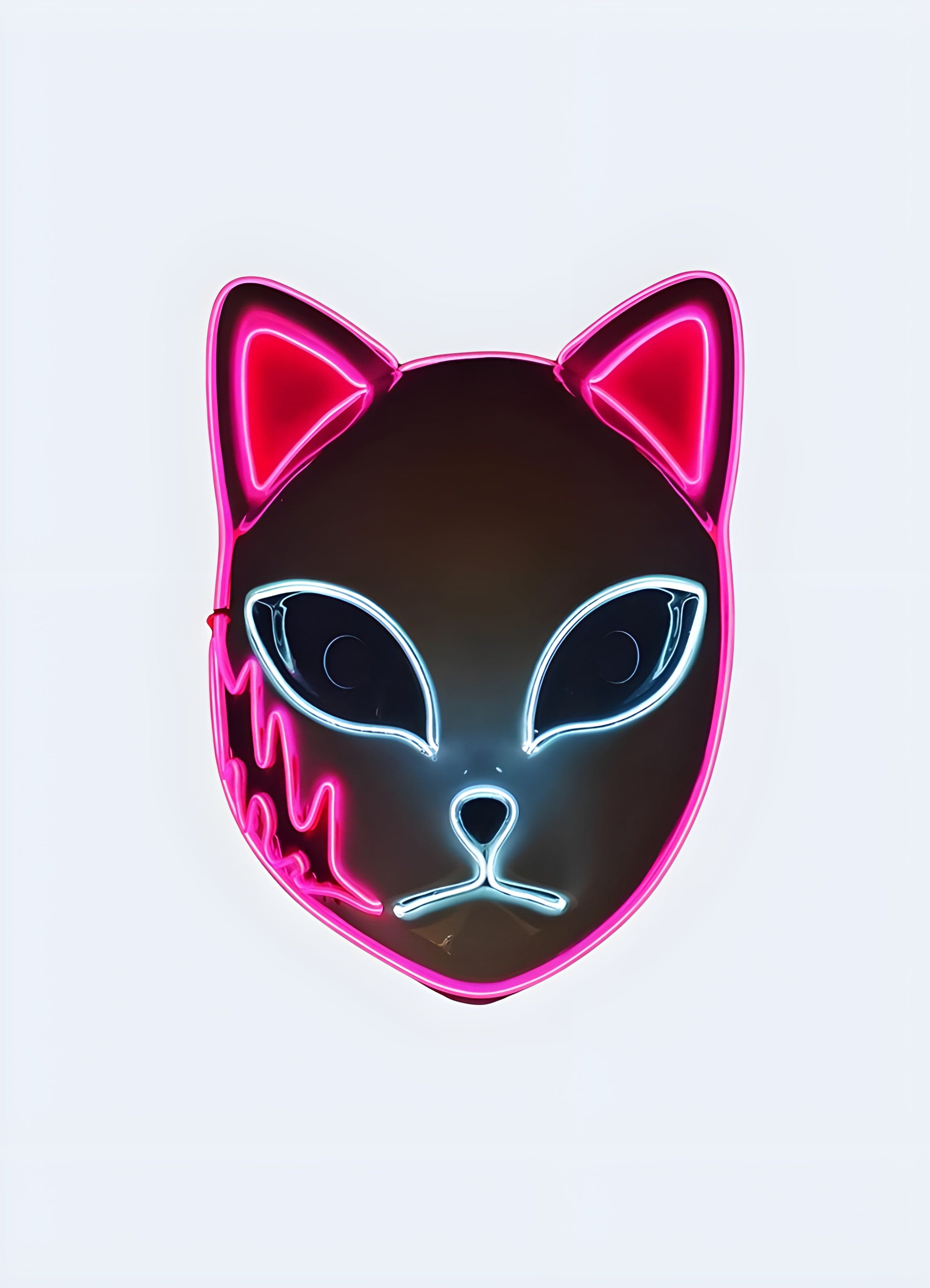 Japanese Cyberpunk LED Mask – Blackout Techwear UK