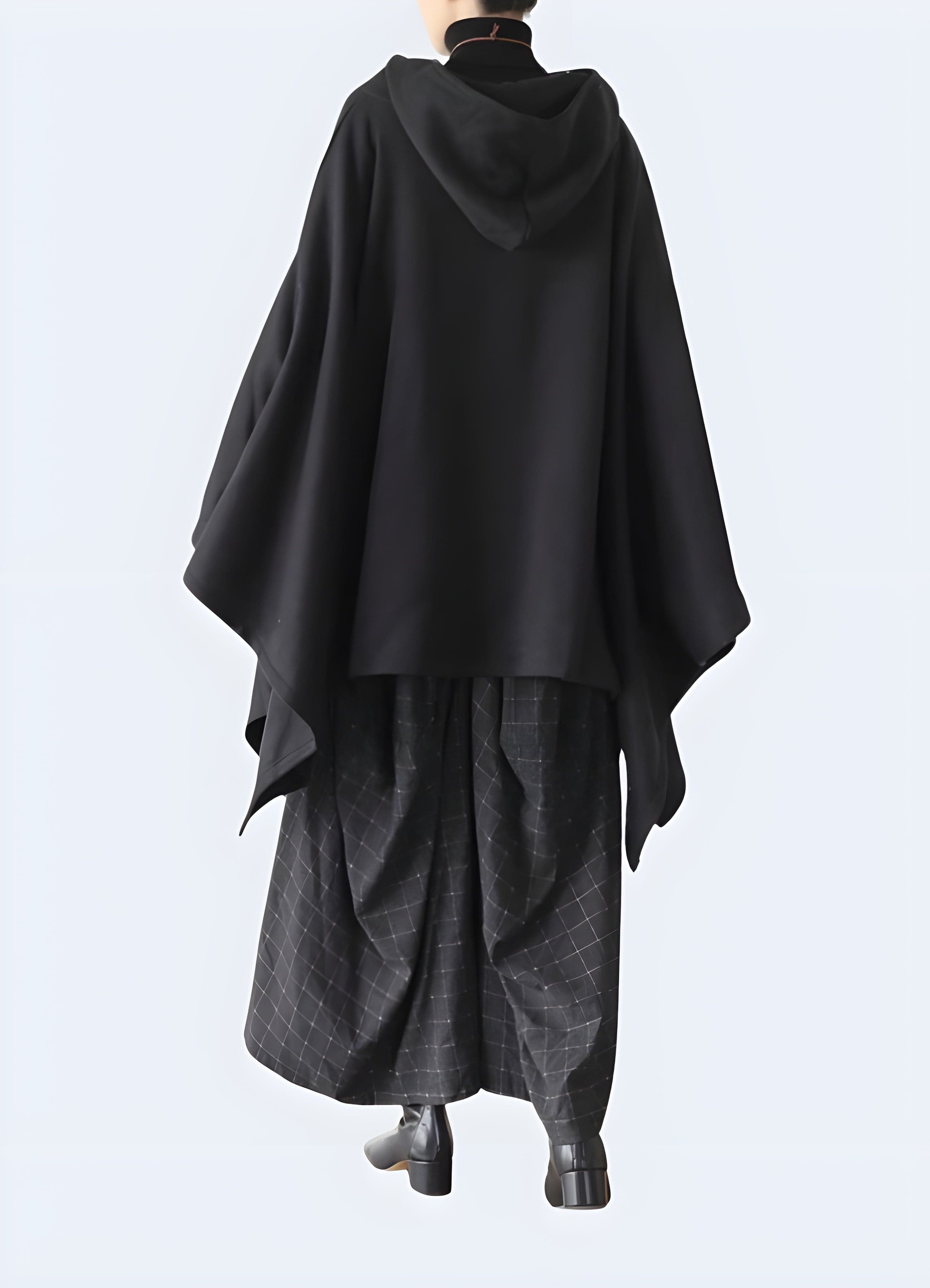 Hooded Tactical Cloak – Blackout Techwear UK