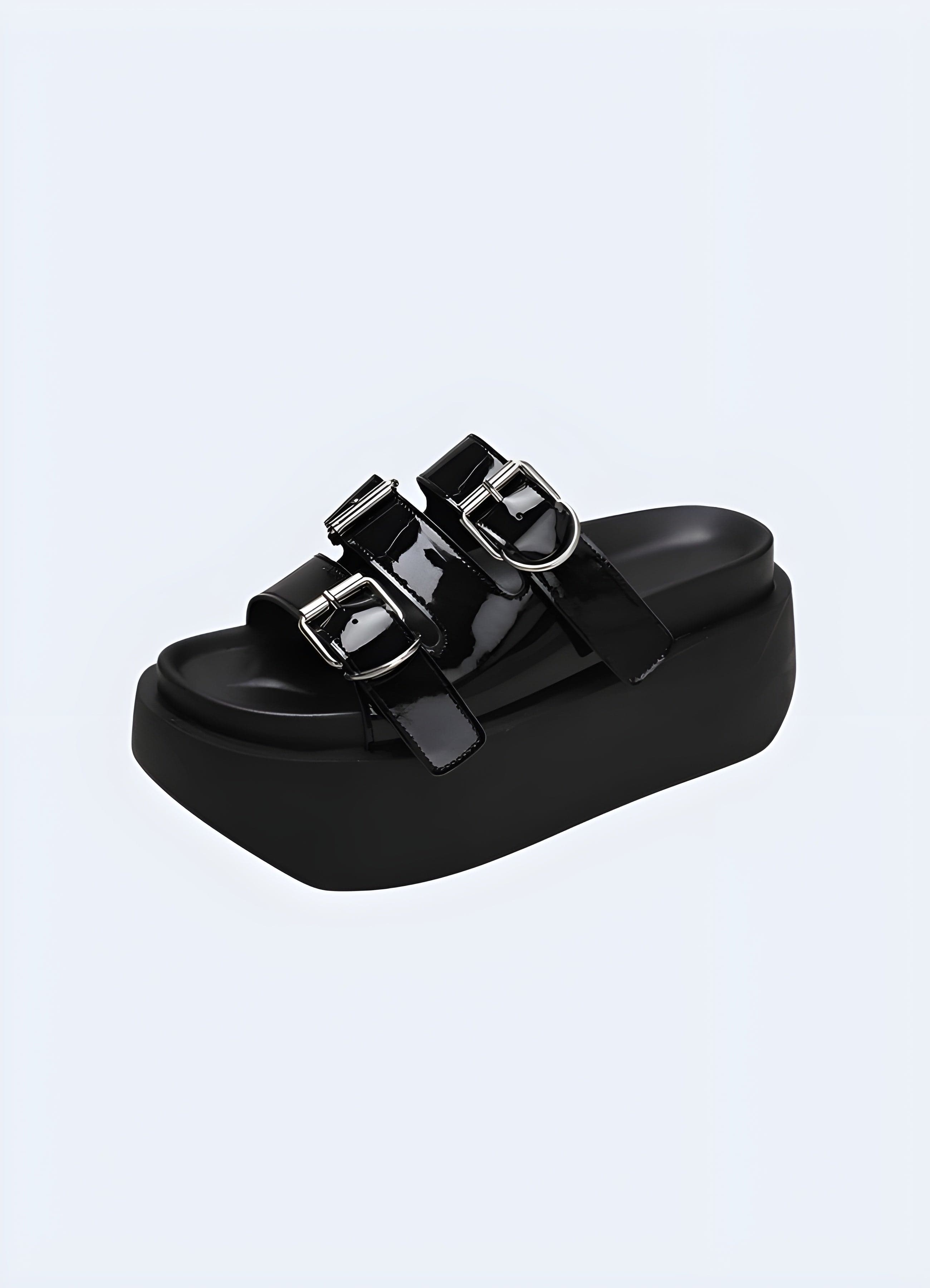 Silver Chunky Sandals – Blackout Techwear UK