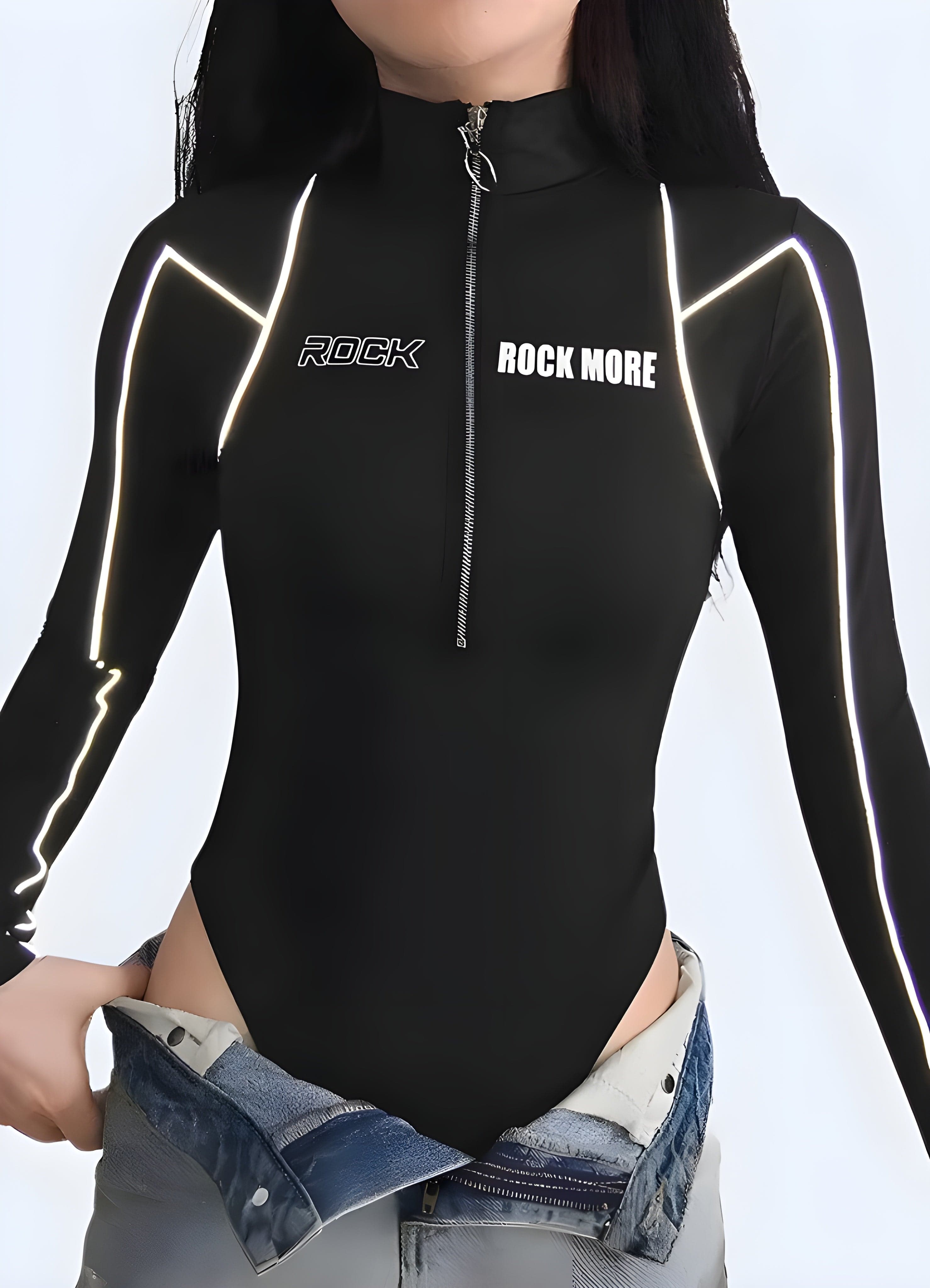 Black Turtleneck Bodysuit – Blackout Techwear UK