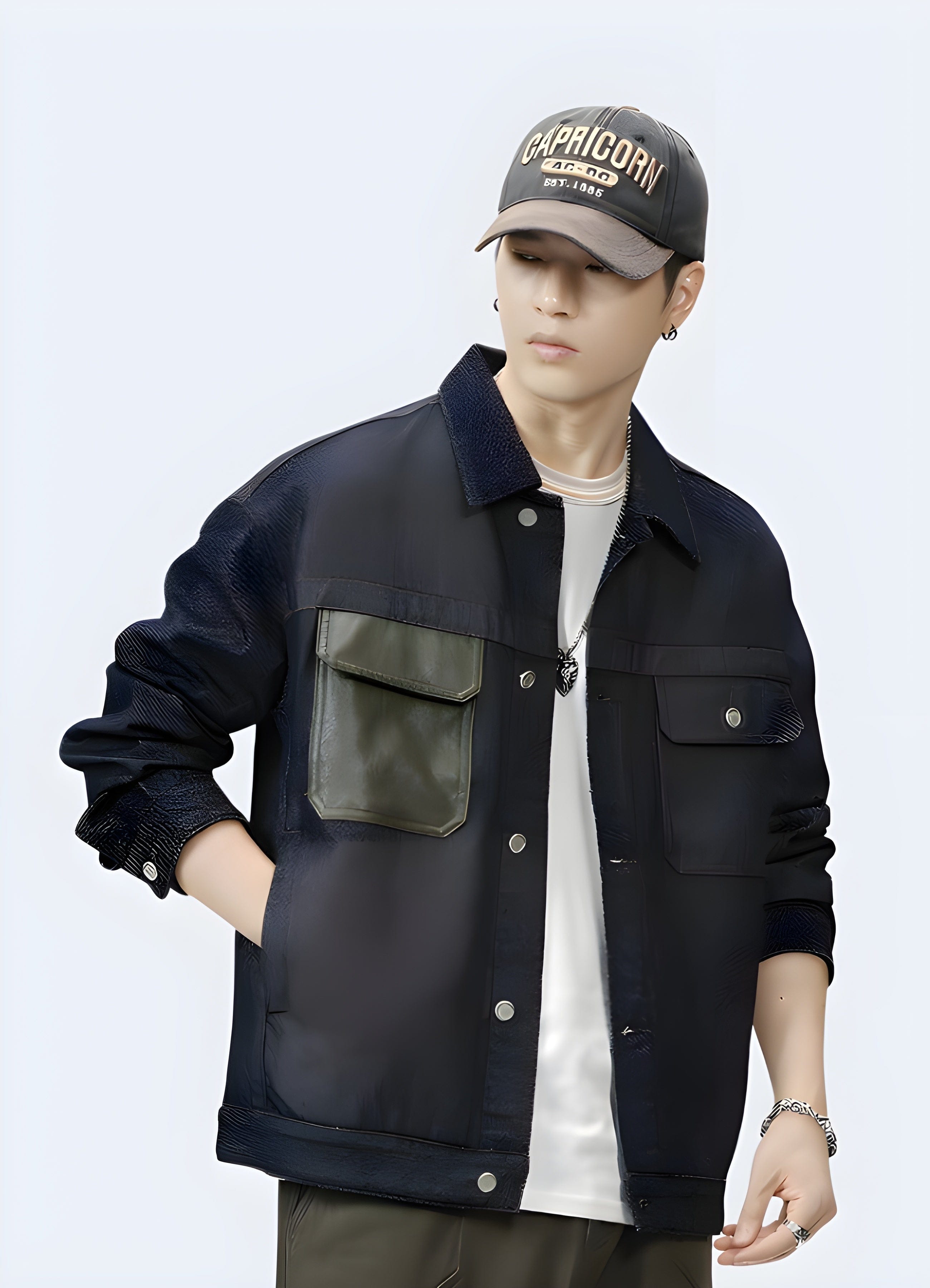 Cargo Denim Jacket – Blackout Techwear UK