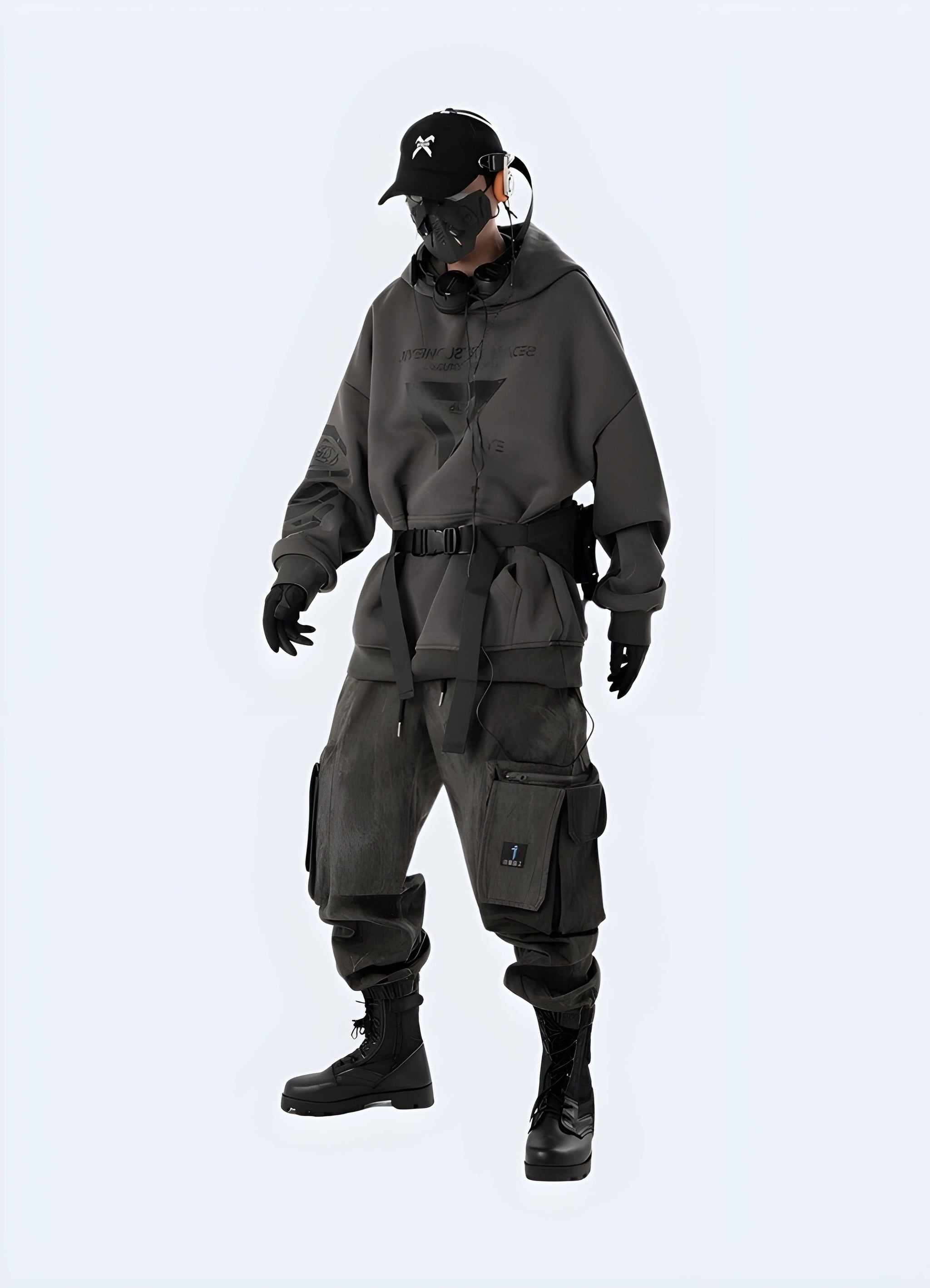 Cyberpunk Techwear Hoodie – Blackout Techwear UK